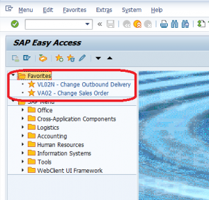 How to save SAPGUI favorites in SAP