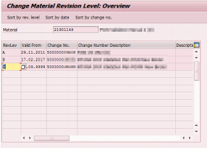 How to delete material revision level in SAP