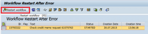 How to Restart SAP Workflow