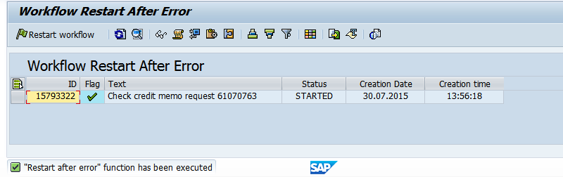 How to Restart SAP Workflow