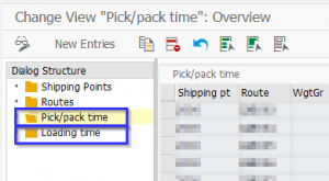 Pick/pack time and loading time in route